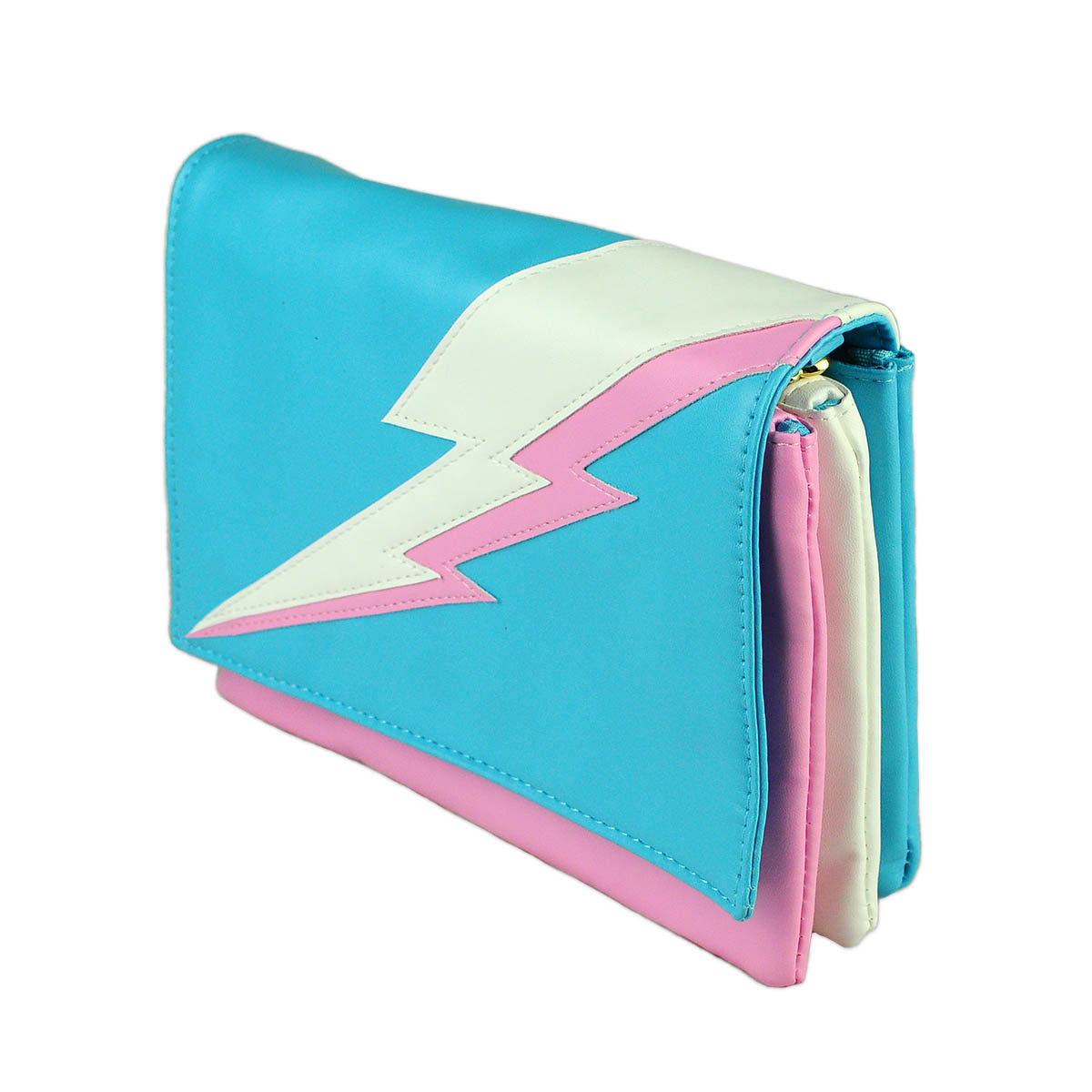 Lightning Bolt Romy Convertible Clutch in Trans Pride | Betsy Dare